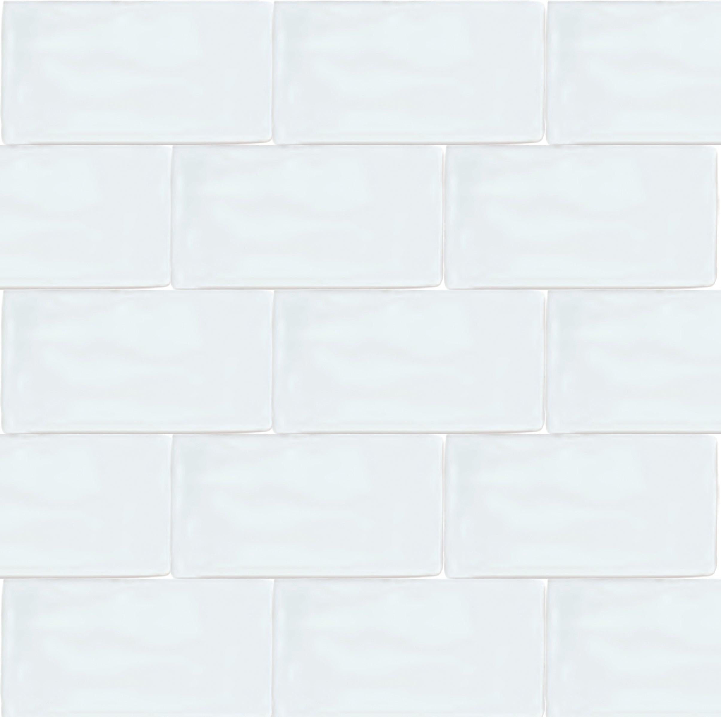 Porcelain Tile Rectangle White Glossy 3x6 in 10.50 SF Box – liquidation1740